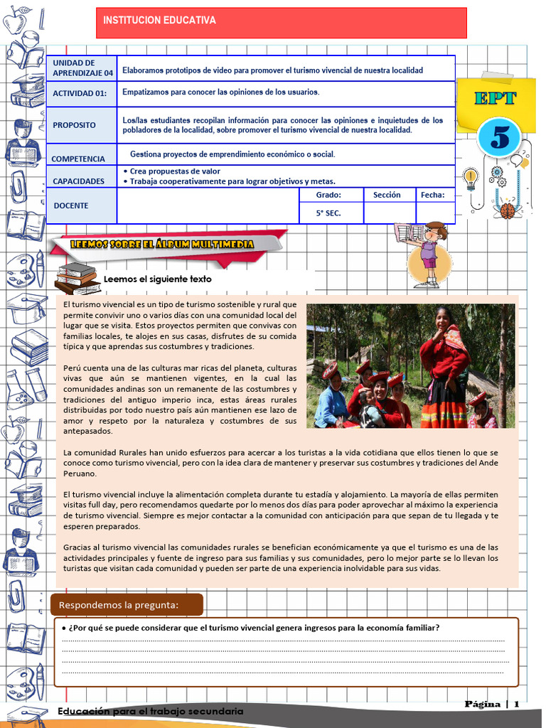 5° Ept - Ficha Actv 01.unidad 04 | PDF
