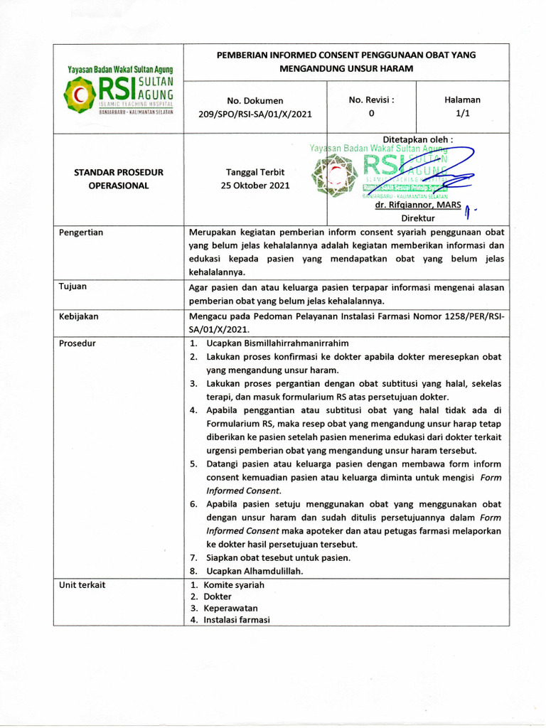 Sspo 1.1.3 Spo Pemberian Informed Consent Penggunaan Obat Yang ...