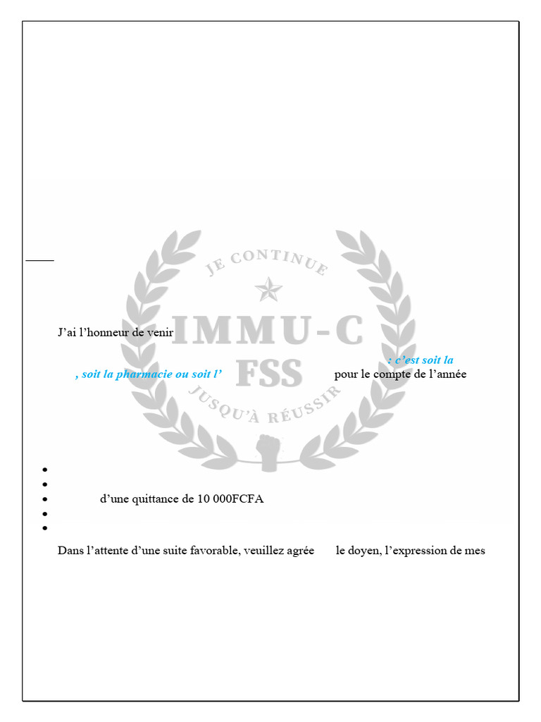 LETTRE FSS | PDF
