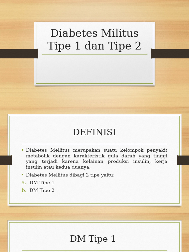 Diabetes Militus Tipe 1 Dan Tipe 2 | PDF