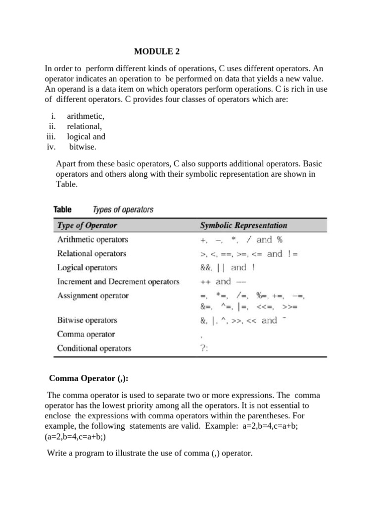 Module 2 - C Programming | PDF