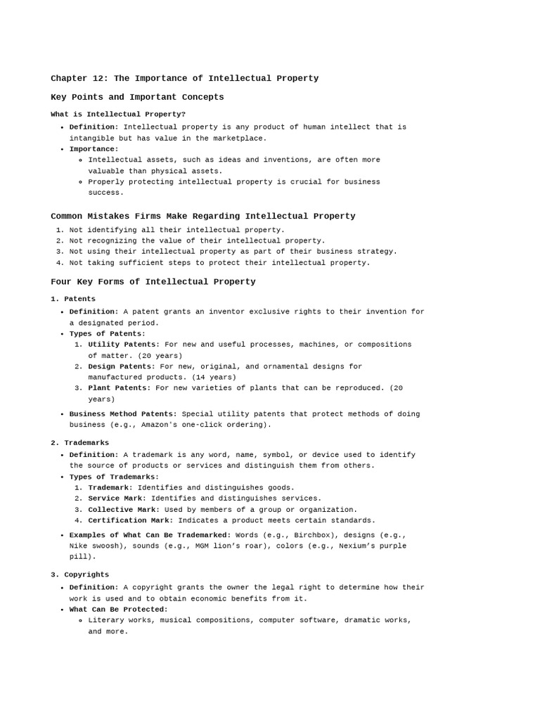 Chap 12 Key Points | PDF