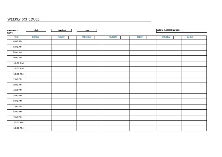 Weekly College Schedule | PDF