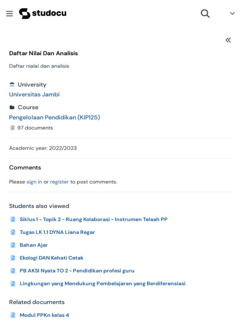 Daftar Nilai Dan Analisis Compress | PDF