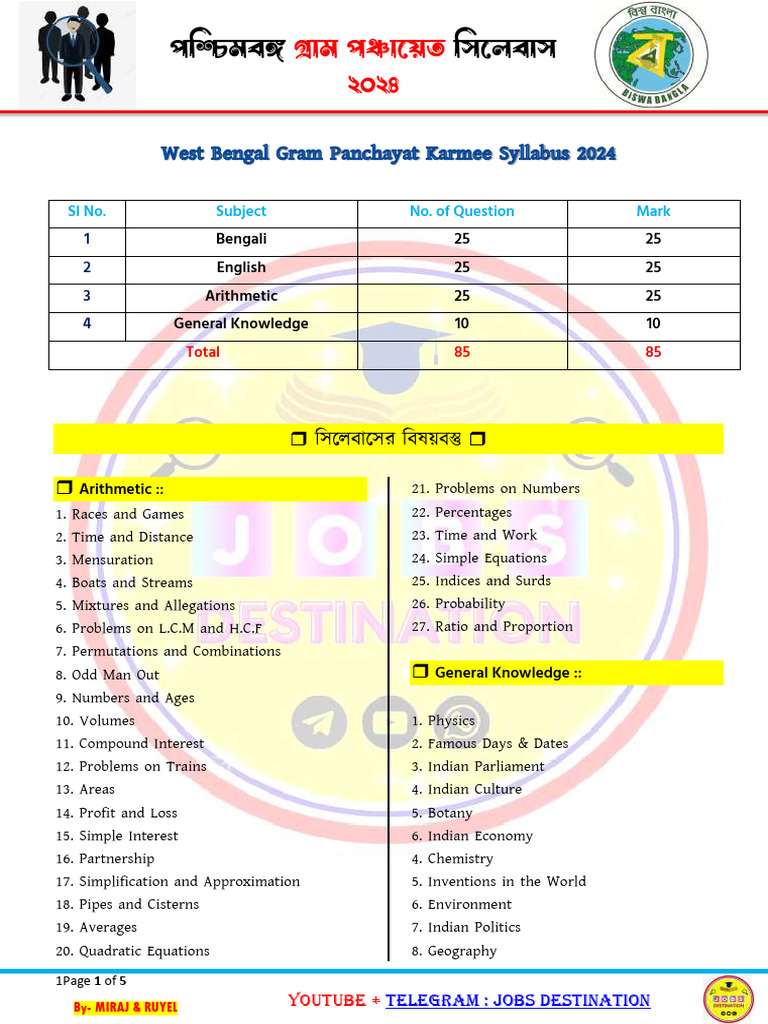 WB GP Syllabus 2024s | PDF | Linguistics | Human Communication