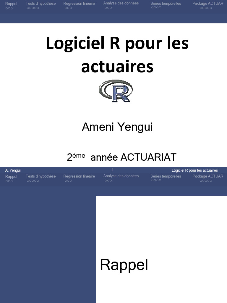 Logiciel R Pour Les Actuaires Part II | PDF