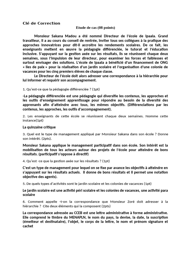 Devoir 2 Correction | PDF