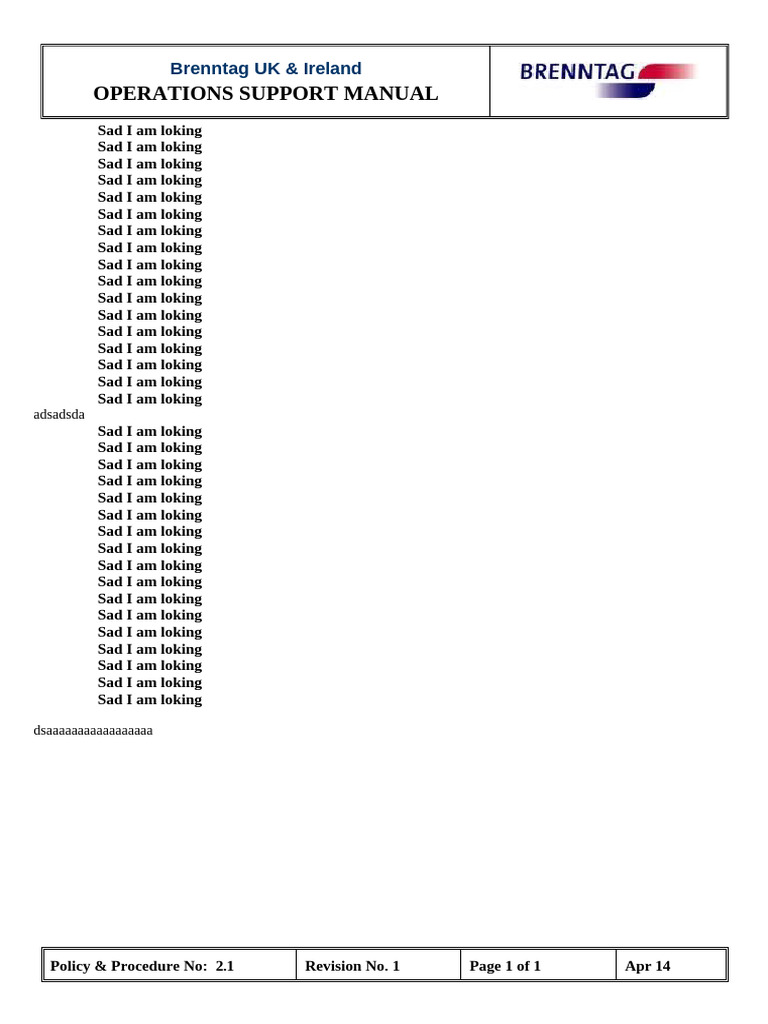operations-support-manual-brenntag-uk-ireland-pdf