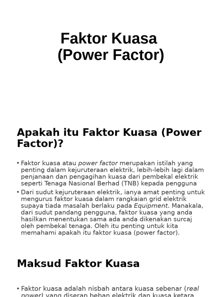 Faktor Kuasa | PDF