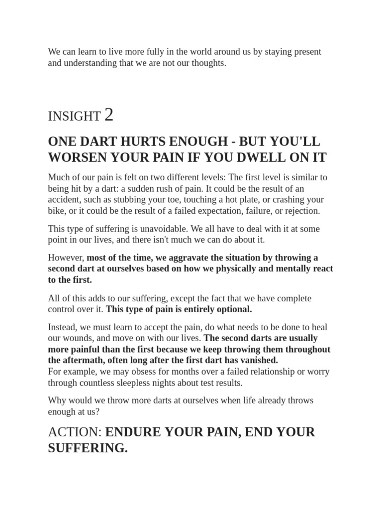 Insight: One Dart Hurts Enough - But You'Ll Worsen Your Pain If You ...