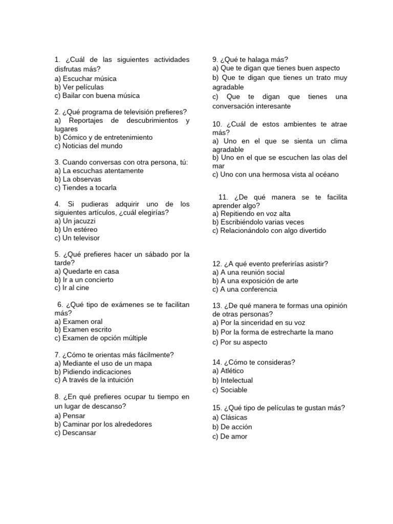 Test de Vak | PDF
