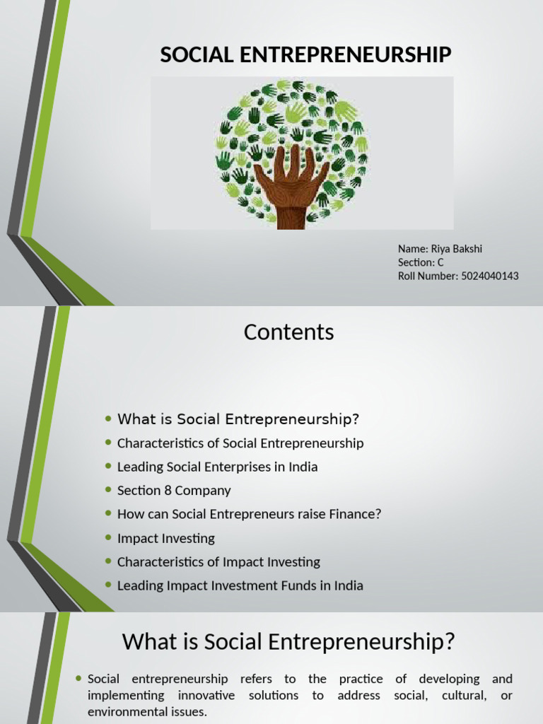Social Entrepreneurship | PDF