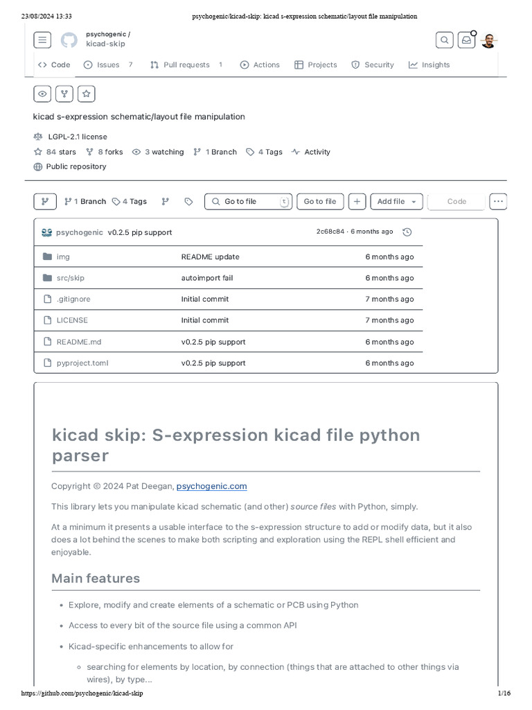 Psychogenic - Kicad-Skip - Kicad S-Expression Schematic - Layout File ...