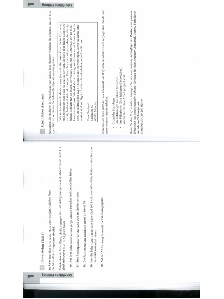 Schrifliche Ausdruck b2 Teil 1 | PDF