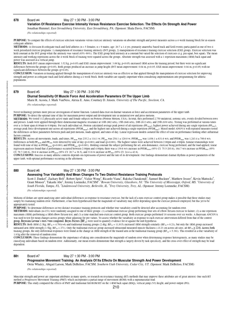 Diurnal Sensitivity of Muscle Force And.636 | PDF