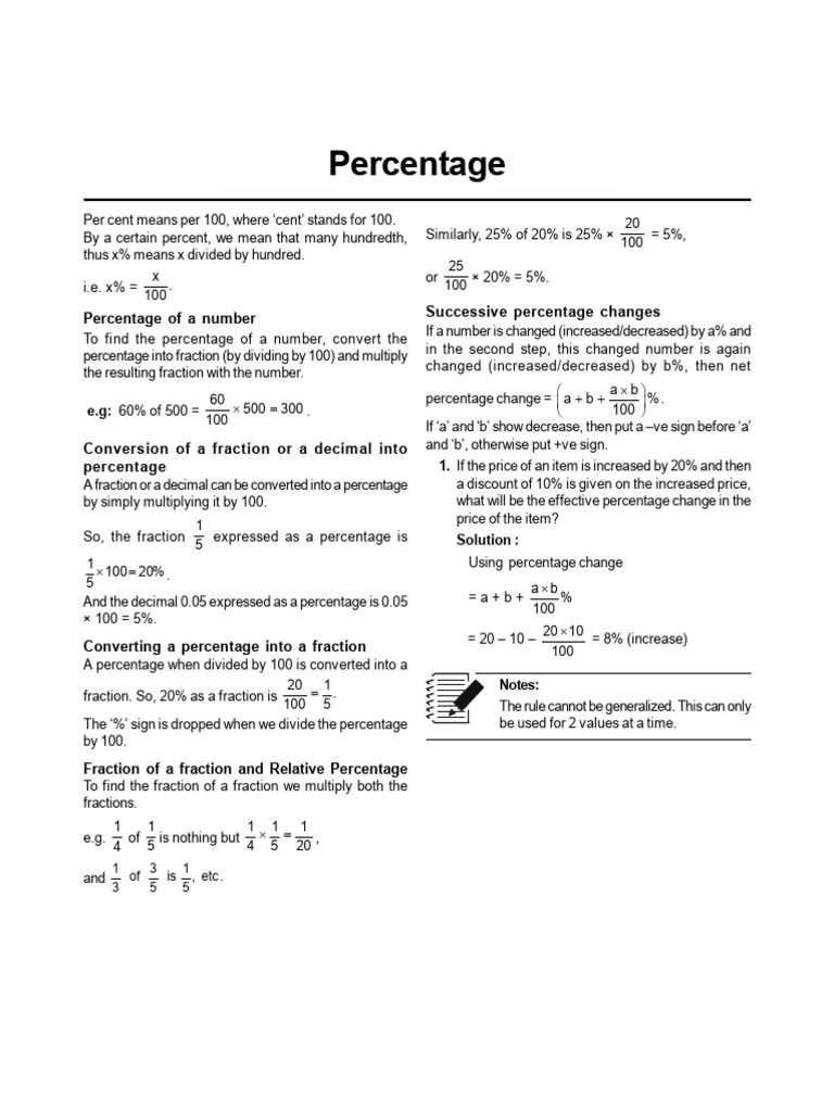 percentage | PDF