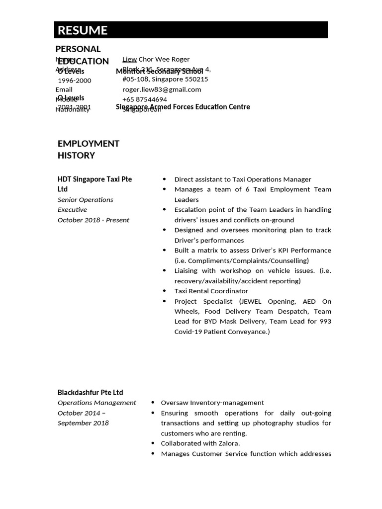 Roger Resume | PDF