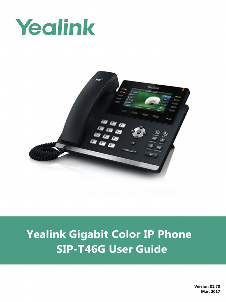 Yealink_SIP-T46G_User_Guide_V81_70 | PDF