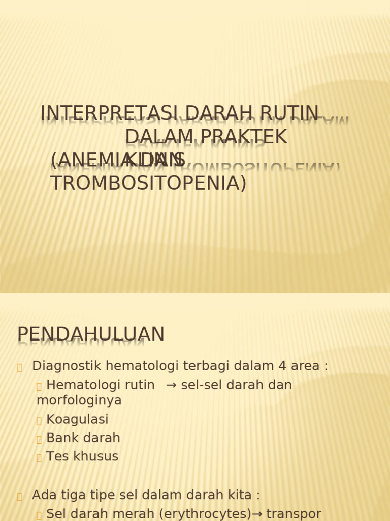 Interpretasi Darah Rutin | PDF