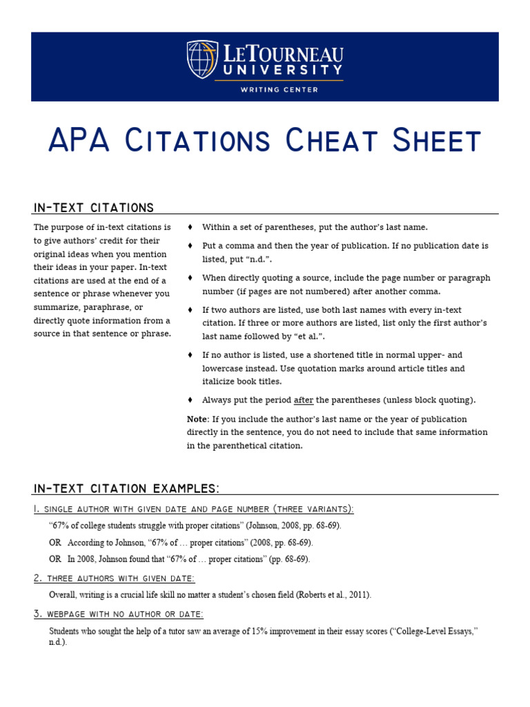 Apa Citations | PDF