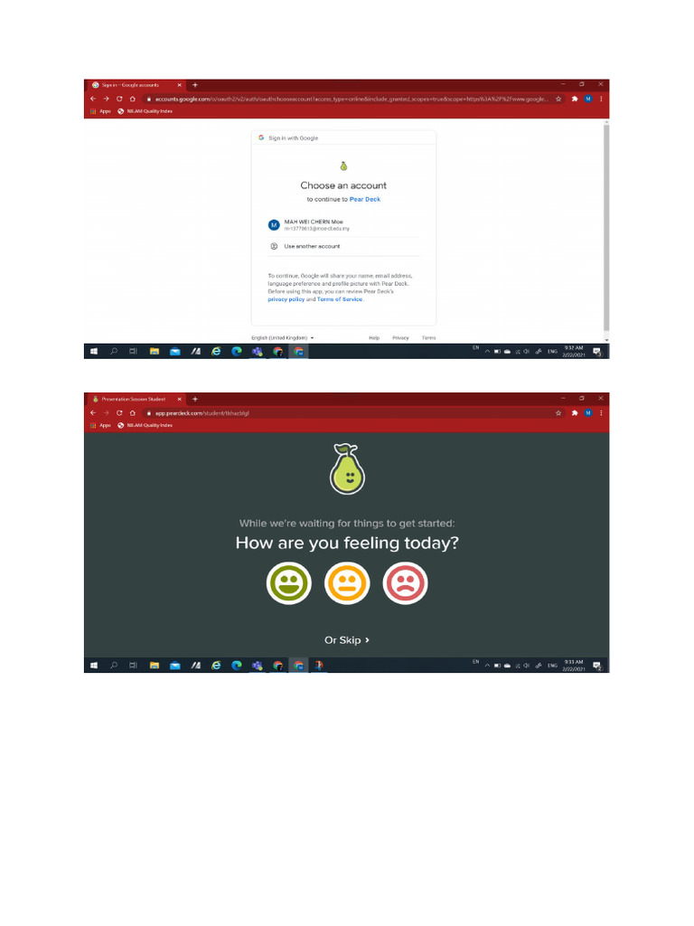 Peardeck Instruction Sheet | PDF