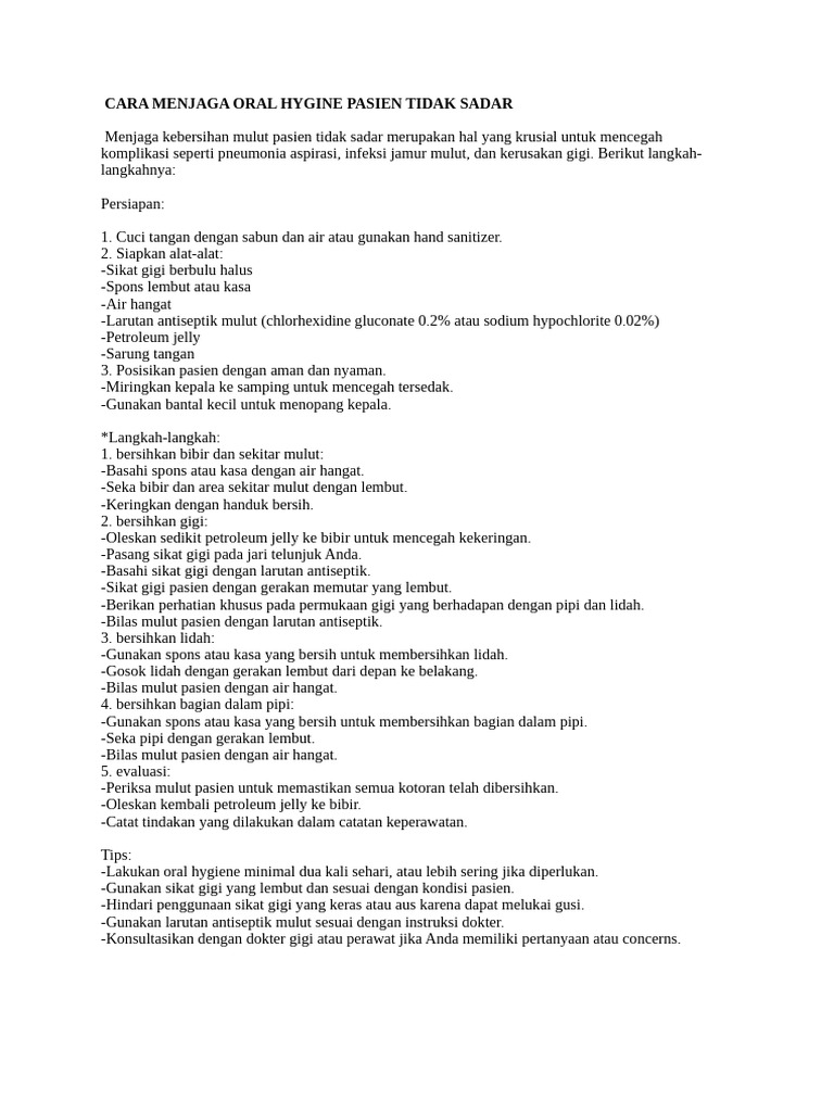 Cara Menjaga H 2 | PDF