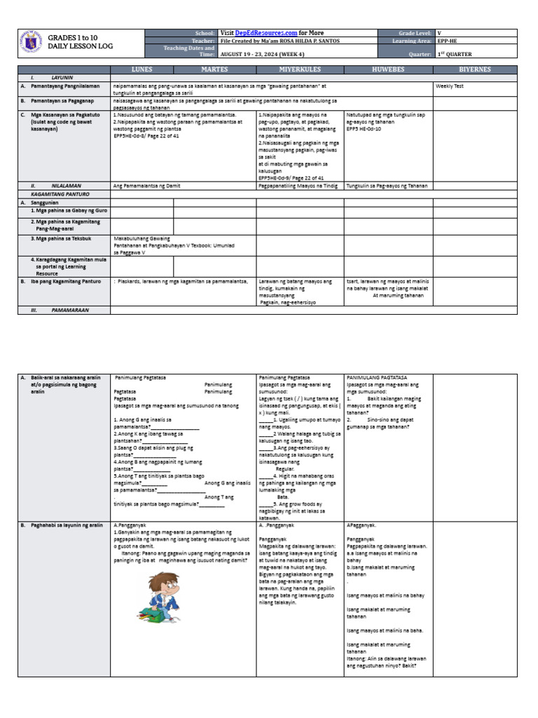 DLL - EPP 5 - Q1 - W4.docx-1 | PDF