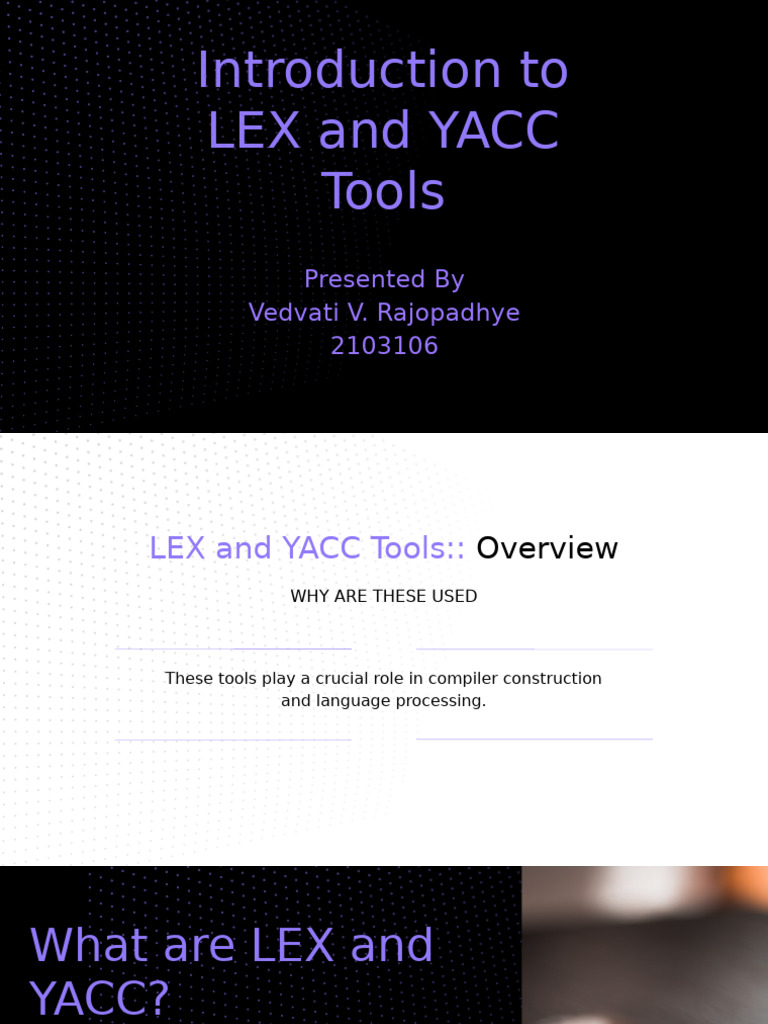 Introduction To Lex and Yacc Tools 2103106 | PDF