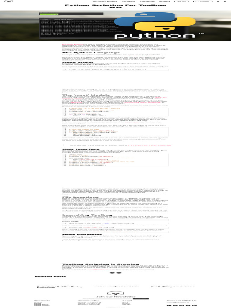 Python Scripting For Toolbag - Marmoset | PDF