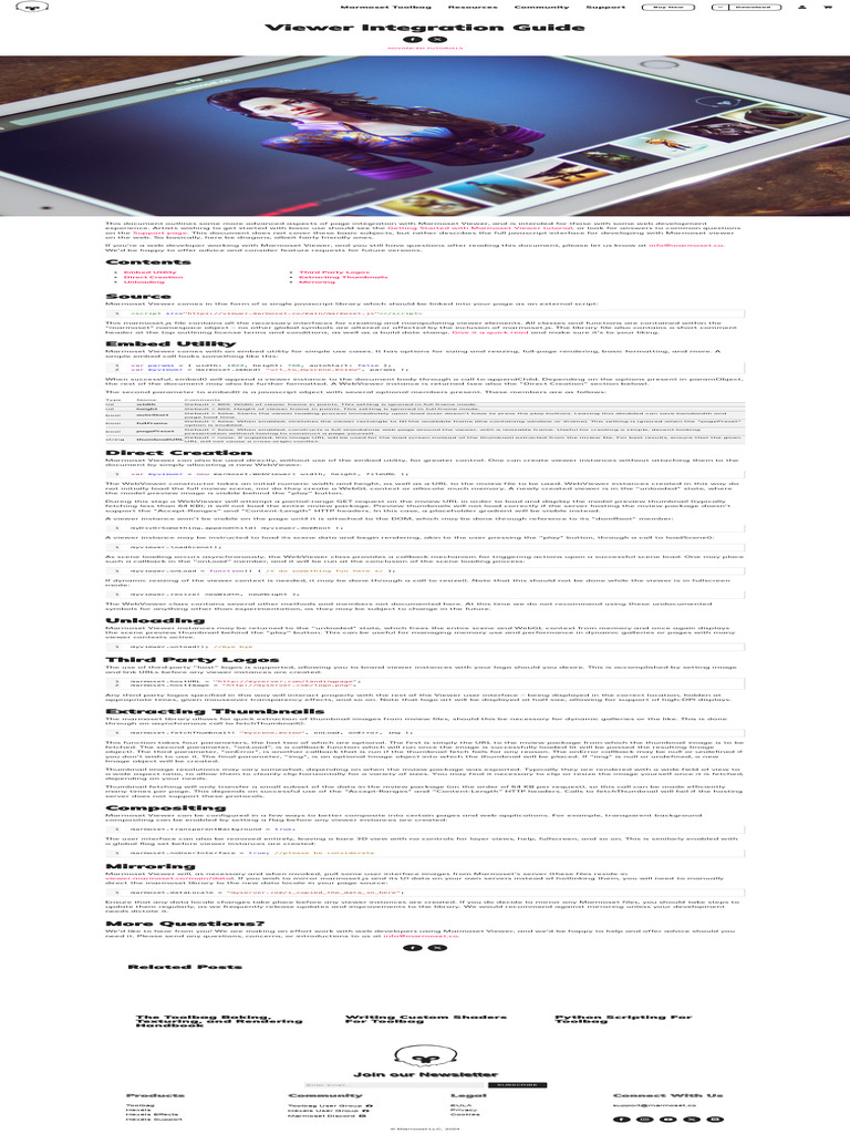 Viewer Integration Guide Marmoset Pdf 