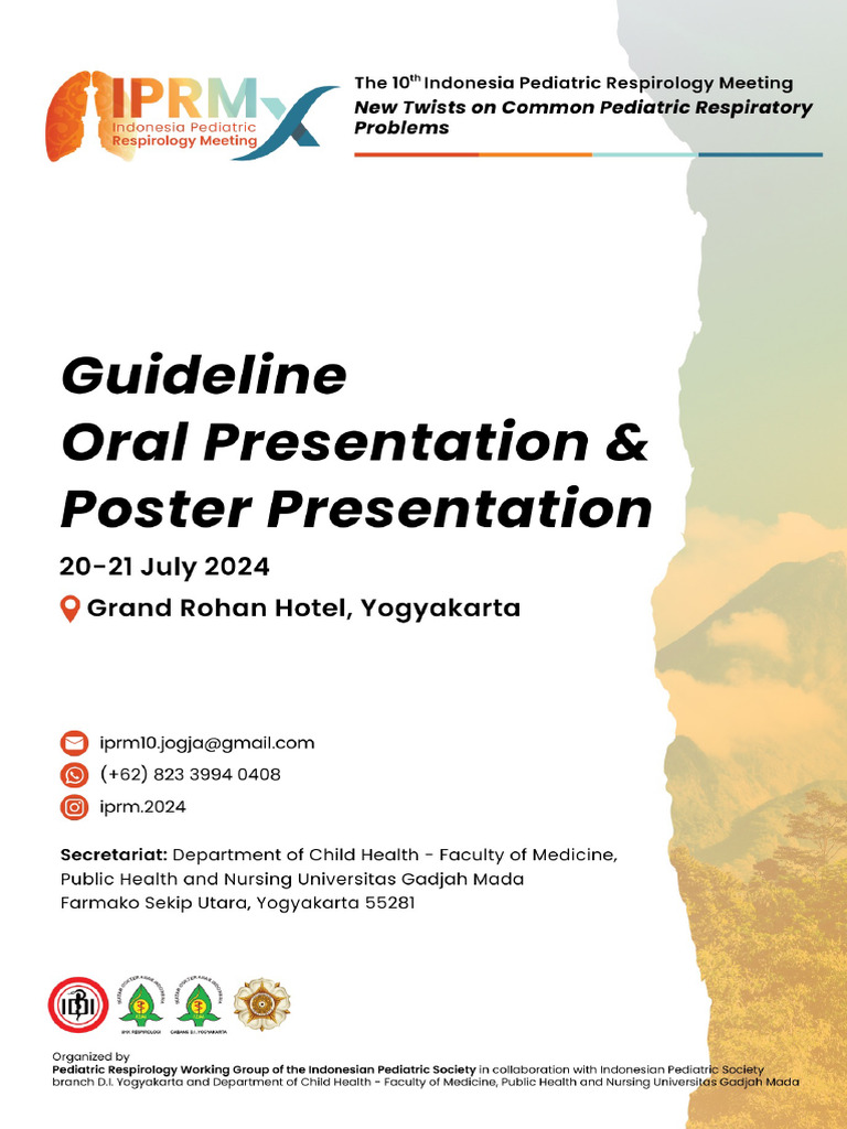 Guidelines Oral Presentation & Poster Presentation IPRM 2024 | PDF
