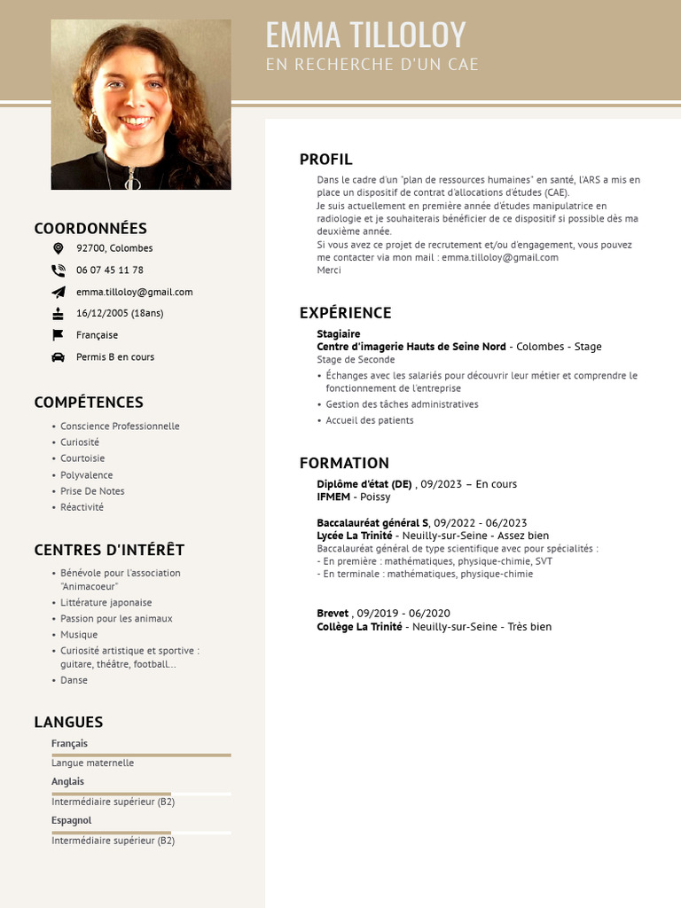 CV Tilloloy Emma | PDF