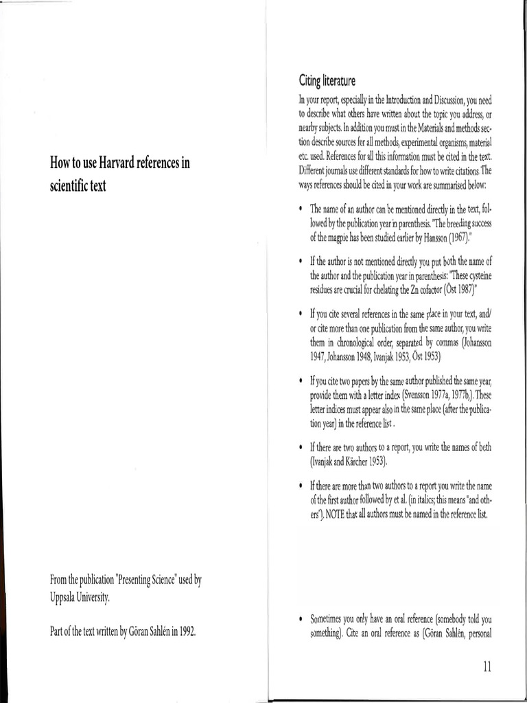 Harvard Style References | PDF