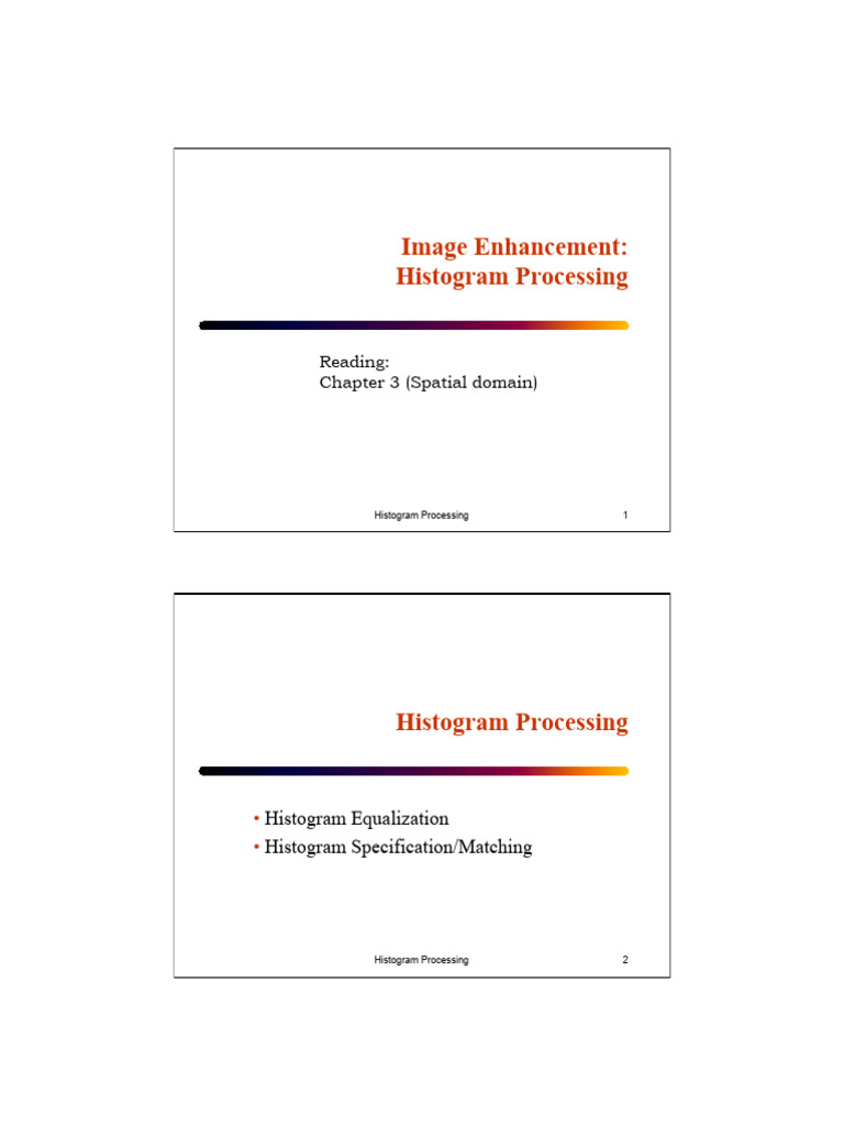 Histogram Processing | PDF