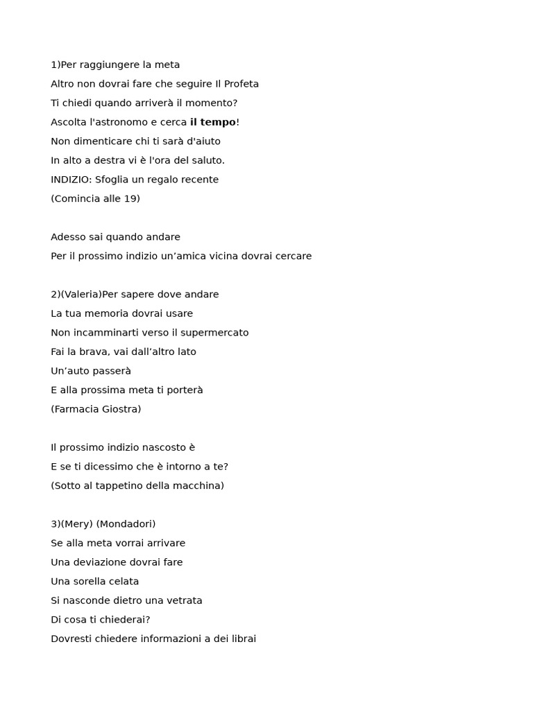 Caccia Al Tesoro | PDF