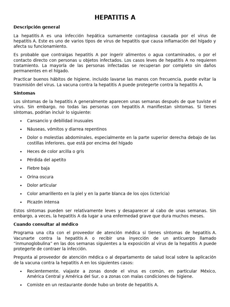 Hepatitis A | PDF