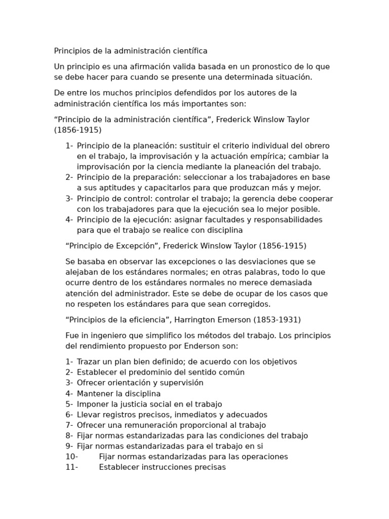 Teoria de La Adm Cientifica | PDF | Producción en masa | Economias