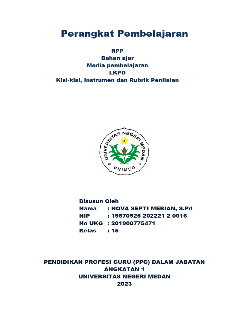 Perangkat Pembelajaran: RPP Bahan Ajar Media Pembelajaran LKPD Kisi-Kisi, Instrumen Dan Rubrik ...