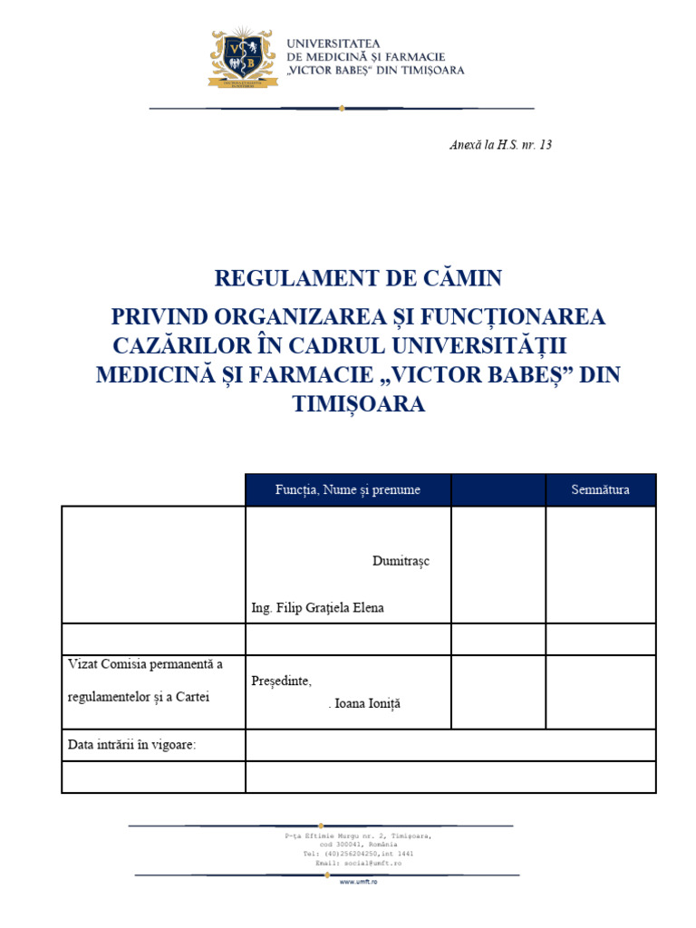 Regulament Camine 2024 2025 S 29.05.2024 | PDF