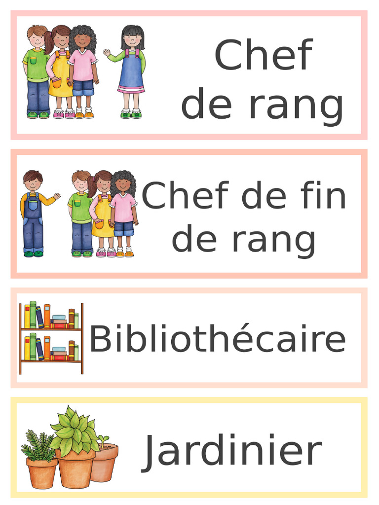 Metiers de La Classe PDF | PDF