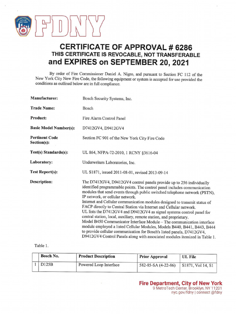 NYFD 6174 D9412 D741 Certificate US FDNY-CoA enUS 54043203163200779 | PDF