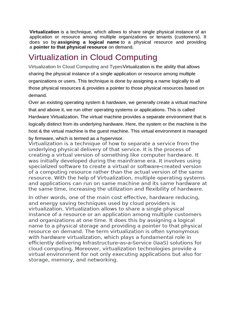 Virtualization | PDF