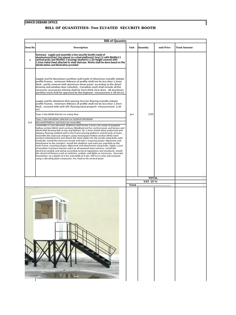 BOQ Elevated Security Booth DEBARK | PDF