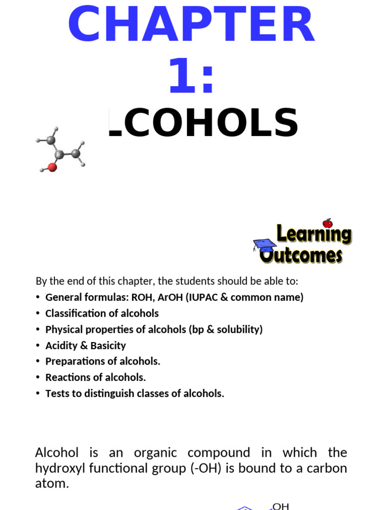Chapter 1 - Alcohols 2024 | PDF