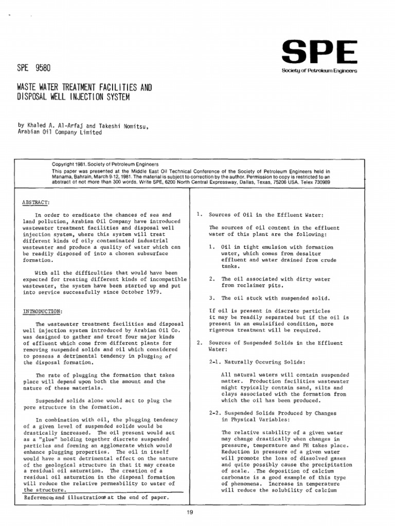 4. Wastewater treatment facilities and disposal well injection system | PDF