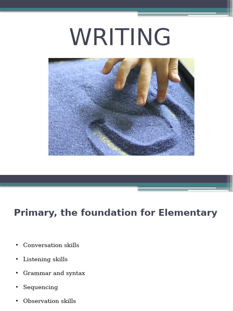 Writing in Montessori (Primary) and Paving Way To Elementary | PDF ...