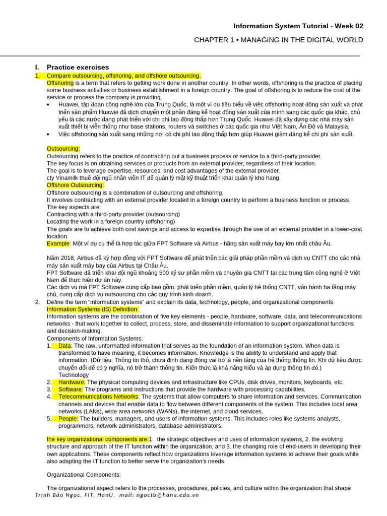 Week02 Tutorial01EIS | PDF
