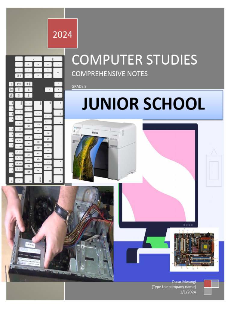 Grade 8 Computer Studies Notes Term 12024 Teacher - Co .Ke | PDF