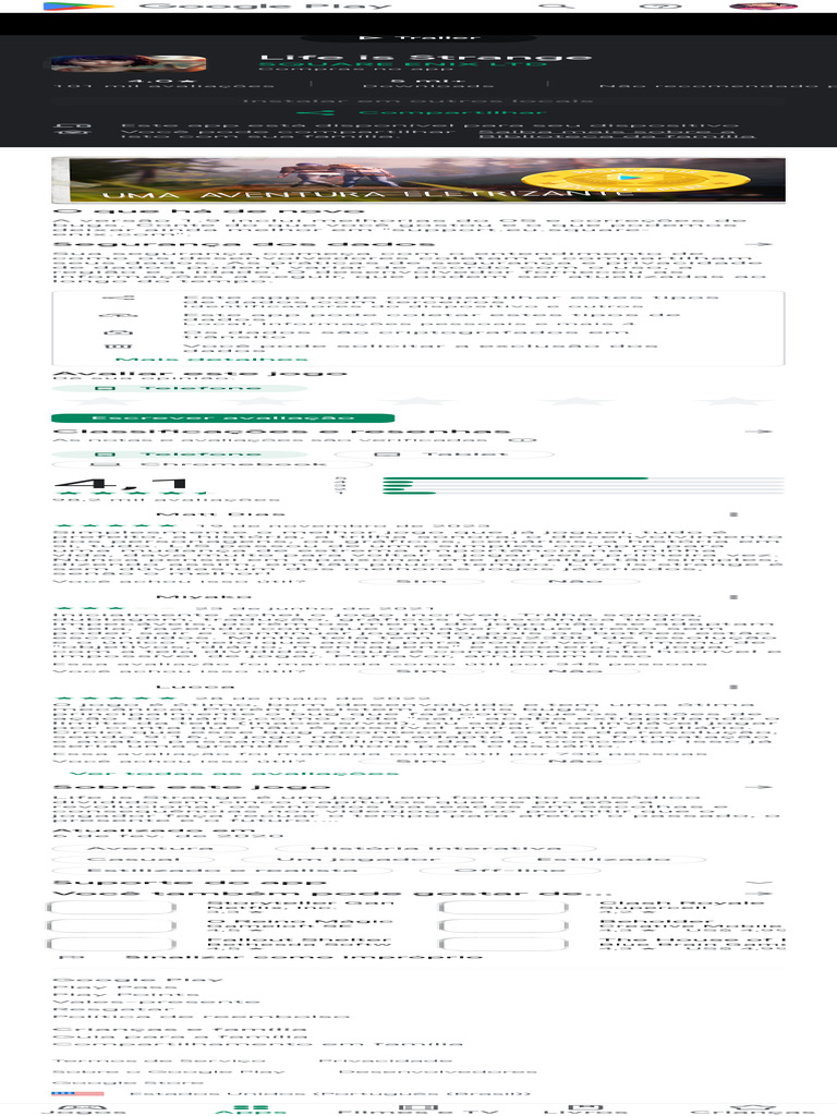 Life Is Strange - Apps No Google Play | PDF