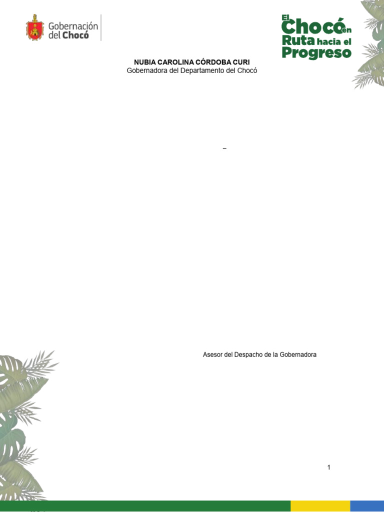 Plan Dept Chocó 2024-2027 | PDF